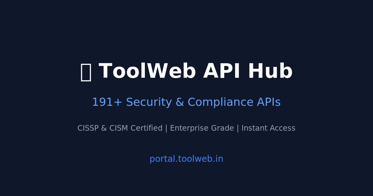 Login — ToolWeb API Hub